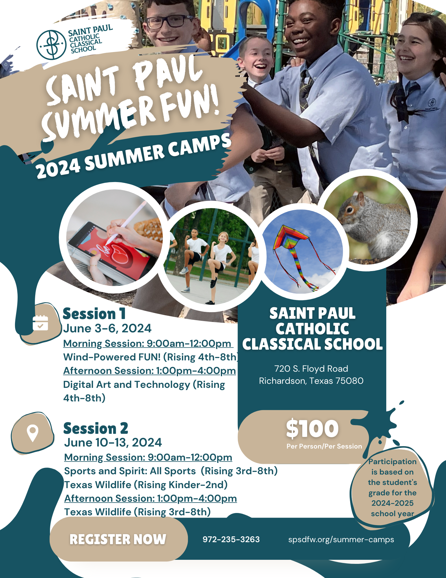 Saint Paul Catholic Classical School - Saint Paul Summer Fun Programs - Richardson, TX